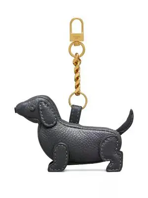 Thom Browne Hector Leather Bag Charm - Grey
