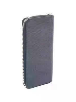 LOUIS VUITTON 2010s Vertical Epi Noir Leather Wallet - Grey