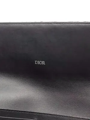 Dior 2010s Oblique-jacquard Long Flap Wallet - Black