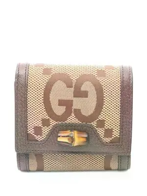 Gucci 2010s Jumbo Gg-detail Wallet - Neutrals
