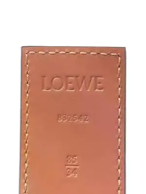 Loewe 1980-1990 Anagram Reversible Leather Belt - Black