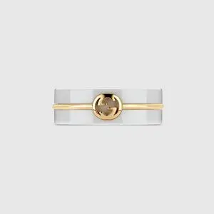 Gucci Interlocking G Zirconia Ring - Yellow Gold