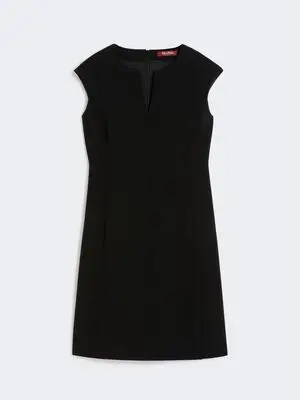 Max Mara Cady Princess-line Dress With V-notch Neckline