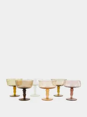 BITOSSI Champagne Bowls Set Of 6 - Multicolour