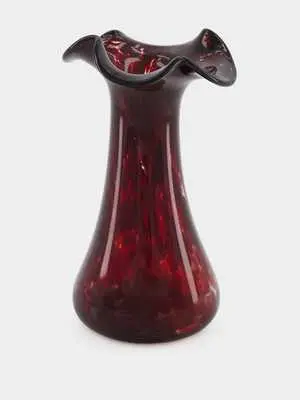 ALL ORIGINE Deep Glass Decorative Vase - Red