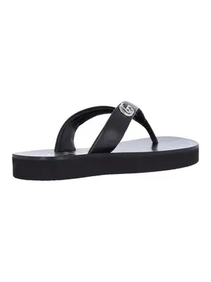 Gucci Mila Double G Sandals - Black