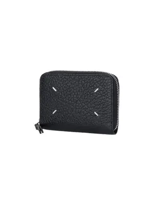 MAISON MARGIELA Zip Wallet "four Stitches - Black