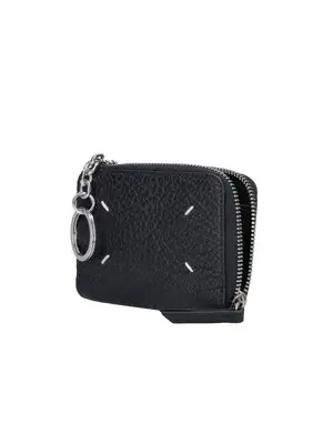 MAISON MARGIELA Zip Wallet "four Stitches - Black