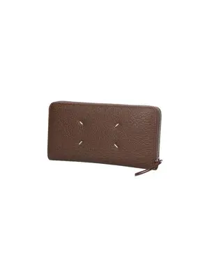 MAISON MARGIELA Zip Wallet "four Stitches - Brown