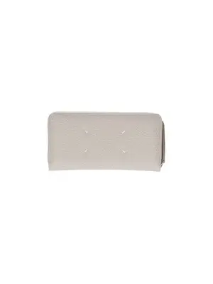 MAISON MARGIELA Zip Wallet "four Stitches" Gray