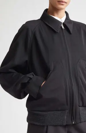MAISON MARGIELA Wool Gabardine Sports Jacket - Black