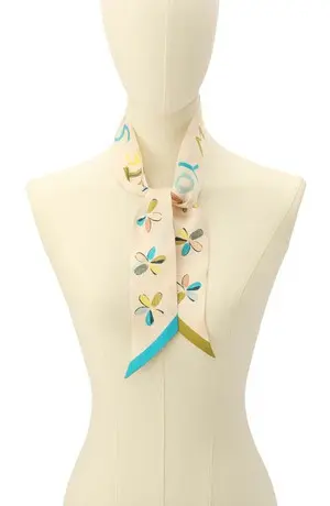 Kate Spade New York Scribble Silk Skinny Scarf