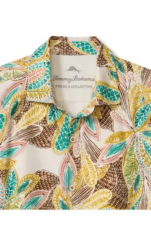 Tommy Bahama Fuego Tropics Short Sleeve Silk Button-up Shirt - Coconut