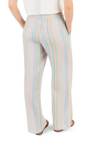 Hurley Avalon Stripe Cotton Gauze Wide Leg Pants