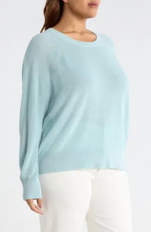 Eileen Fisher Organic Linen & Cotton Blend Crewneck Sweater