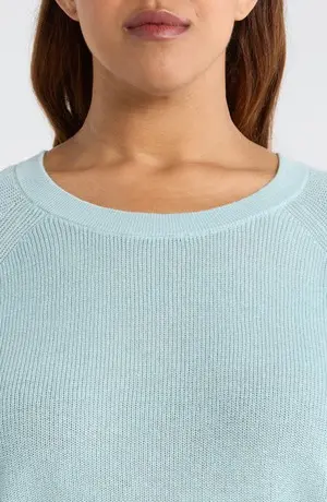 Eileen Fisher Organic Linen & Cotton Blend Crewneck Sweater