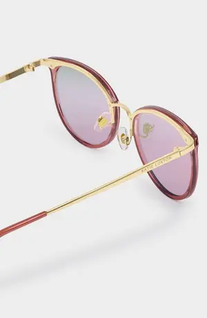 KATIE LOXTON Santorini Cat Eye Sunglasses - Navy