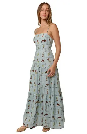 PALM NOOSA Celine Maxi Dress - Seashell Tile