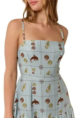 PALM NOOSA Celine Maxi Dress - Seashell Tile