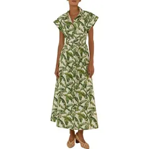 PALM NOOSA Siren Maxi Shirt Dress - Riviera