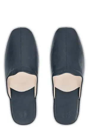 TOGAS Glen Leather Slippers - Blue