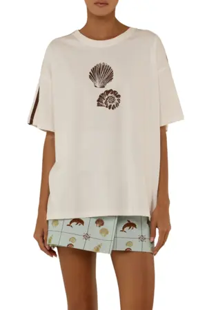 PALM NOOSA Seashell Printed T-shirt - Seashell Tile