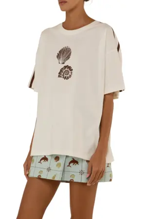 PALM NOOSA Seashell Printed T-shirt - Seashell Tile