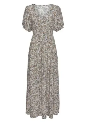 LASCANA Floral Print V-neck Maxi Dress