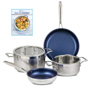 BLUE JEAN CHEF 6-piece Stainless Steel Cookware Set - Silver
