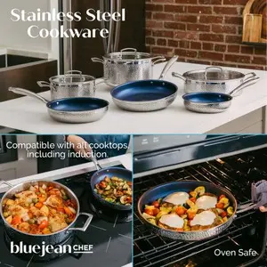BLUE JEAN CHEF 9-piece Stainless Steel Cookware Set