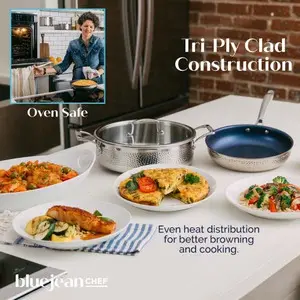 BLUE JEAN CHEF 3-piece Stainless Steel Cookware Set