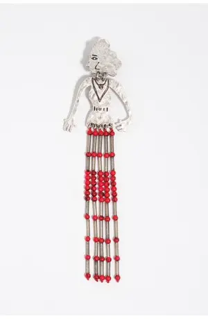 Bimba Y Lola Silhouette Metal Earrings - Dark Silver
