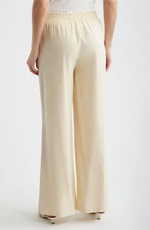 Hue Coastal Palazzo Pants - Ecru
