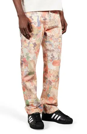 PLEASURES Stickers Straight Leg Jeans - Multi