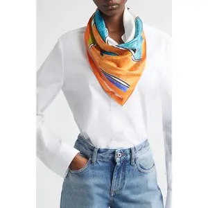 Missoni Doodle Print Silk Square Scarf - White Multi