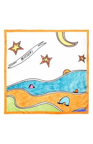 Missoni Doodle Print Silk Square Scarf