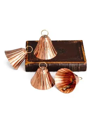 COPPERMILL KITCHEN Cmk Bell Ornamentsset Of 4 - Copper