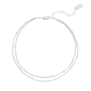 SET & STONES Palmer Layered Anklet - Silver