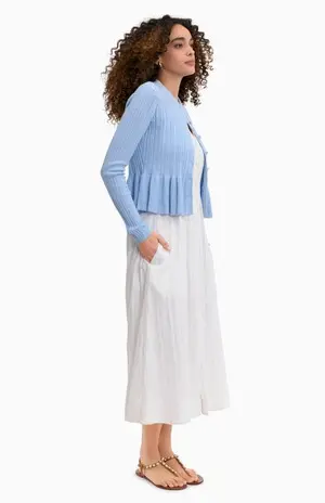 Rebecca Taylor Boucle Knit Cardigan - Azure