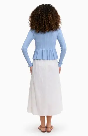 Rebecca Taylor Boucle Knit Cardigan - Azure