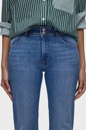 Hudson Jeans Dana Flap Pocket Flare Jeans In Medium-dark Indigo - Tranquil