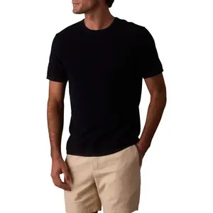 THE NORMAL BRAND Driftknit Short Sleeve Sweater - Navy