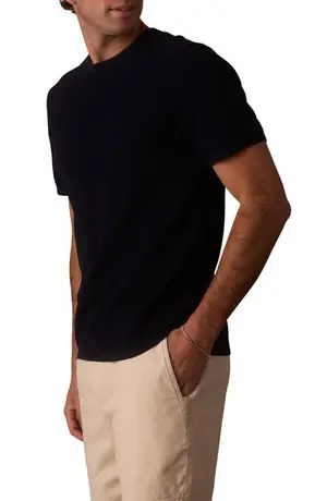THE NORMAL BRAND Driftknit Short Sleeve Sweater - Navy