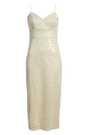 Eliza J Sleeveless Sequin Midi Dress