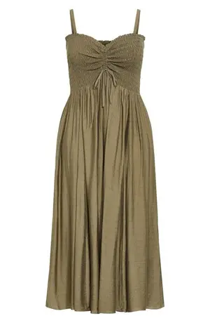 City Chic Maui Smocked Maxi Sundress