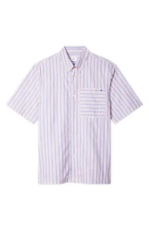 Paul Smith Casual Fit Stripe Cotton Camp Shirt