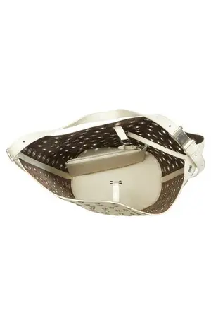 Proenza Schouler Brant Grommet Leather Bucket Bag - Ecru