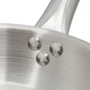 MEGACHEF Professional Kitchen 10 Inch Round Stainless Steel Fry Pan