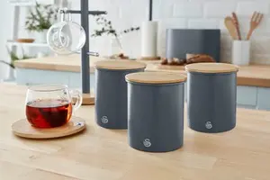 SWAN Nordic Set Of 3 Cannisters - Gray