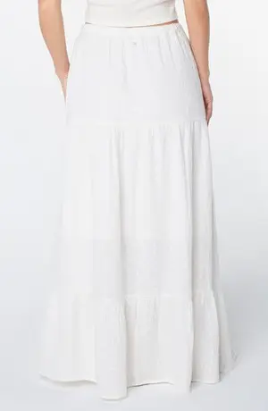 Roxy Tiered Cotton Maxi Skirt